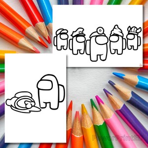 30 AMONG US Coloring Pages / Among Us Printable Pages/a4 Format for ...