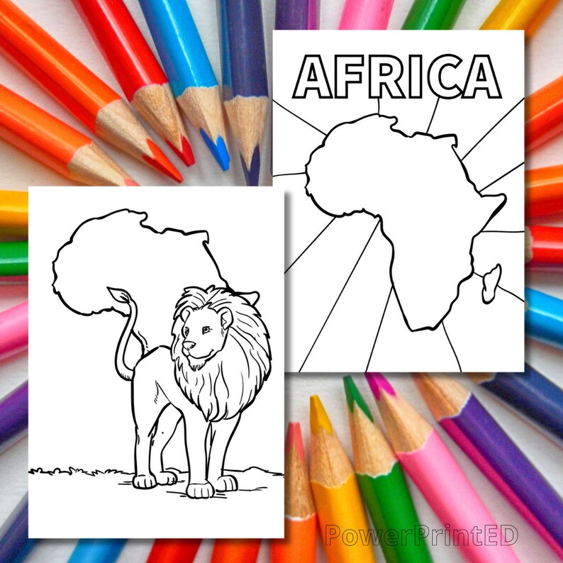 15 AFRICA Coloring Pages/ African Coloring Pages/ Kid Coloring Pages ...
