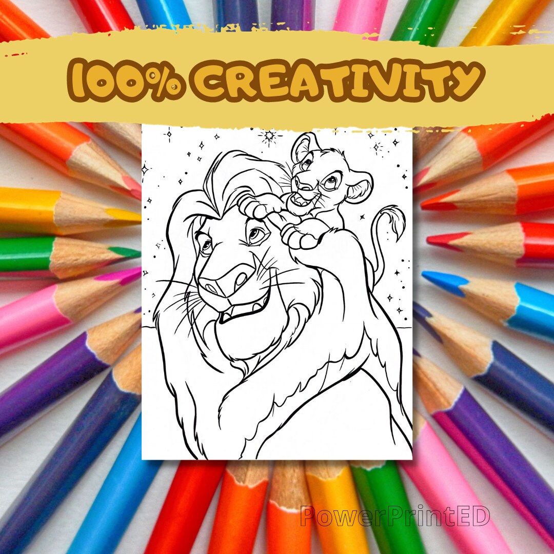 40 LION KING Coloring Pages / Coloring Book for Kid / Printable ...