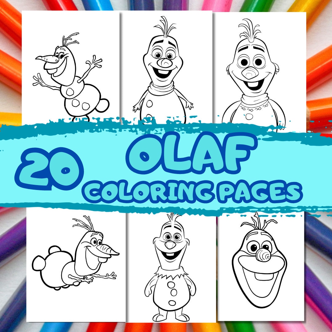 20 OLAF Coloring Pages /A4 Format for Children's Creativity / Kid ...