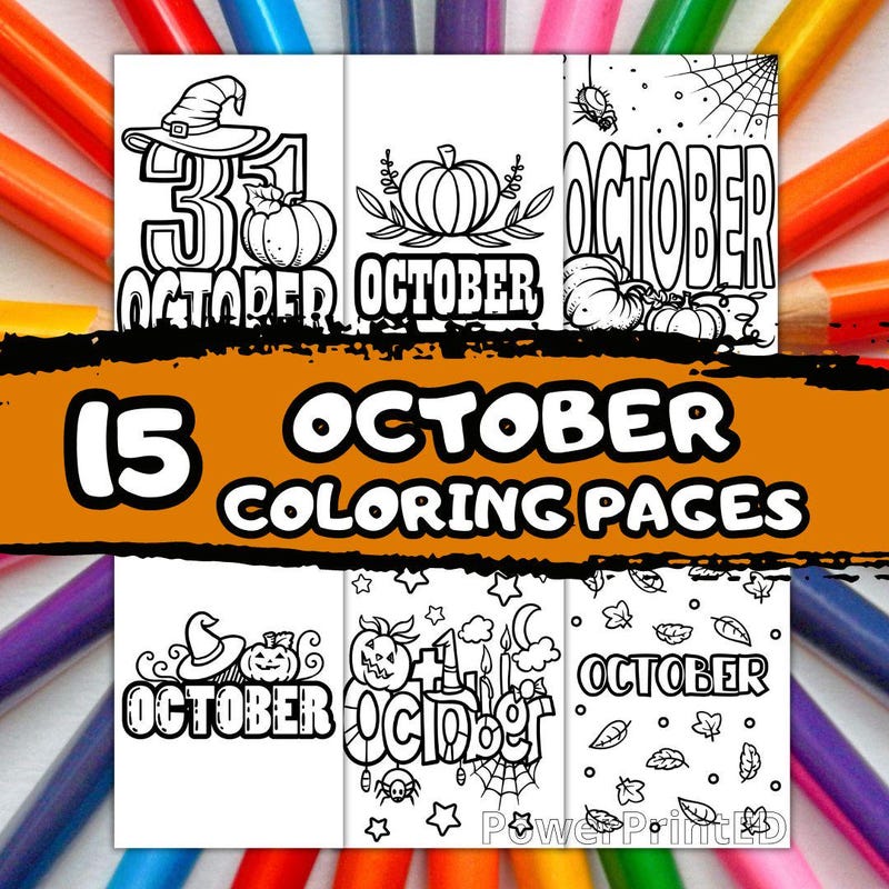 Halloween Coloring Pages - Etsy