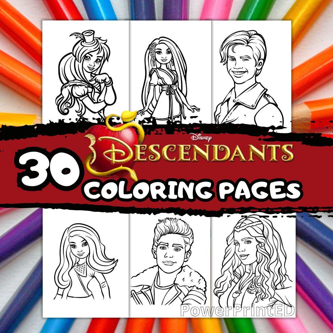 30 DESCENDANTS Coloring Pages / Girl Coloring Pages/ Coloring Sheets ...