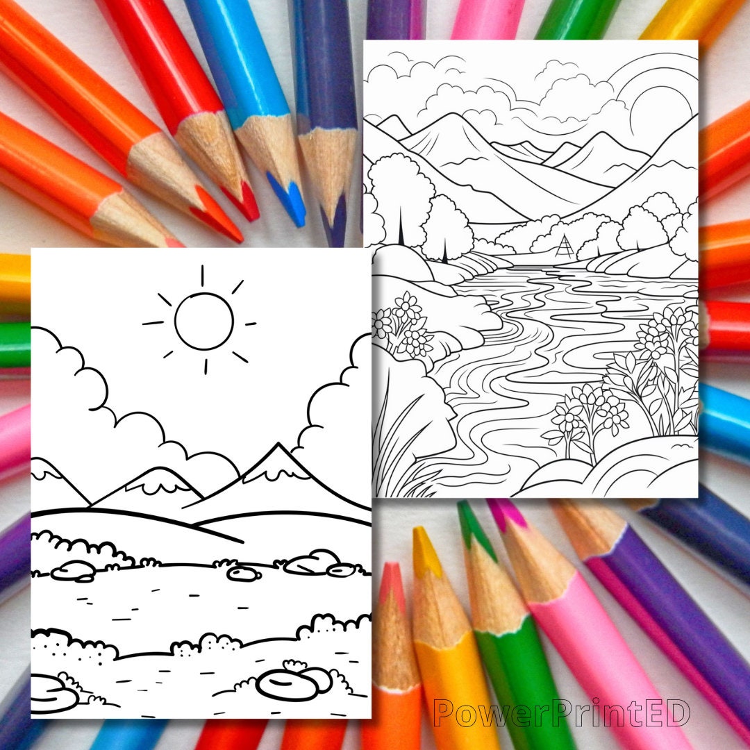 35 NATURE Coloring Pages/ Nature Coloring Sheets/nature/ Natural Colors ...