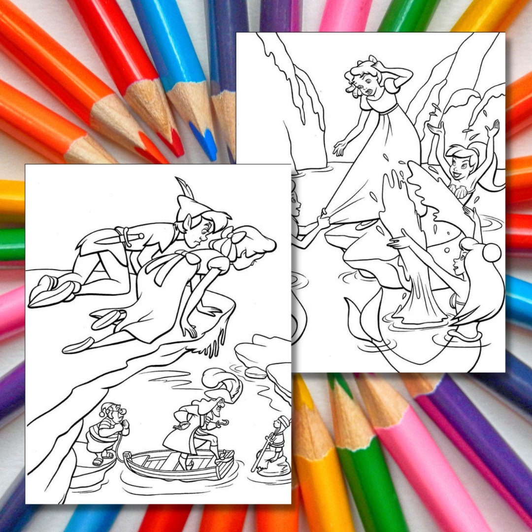 40 PETER PAN Coloring Pages/ Coloring Book for Kid / Printable - Etsy UK