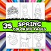 35 SPRING Coloring Pages/ Easter Coloring Pages/ Flowers Coloring Pages ...