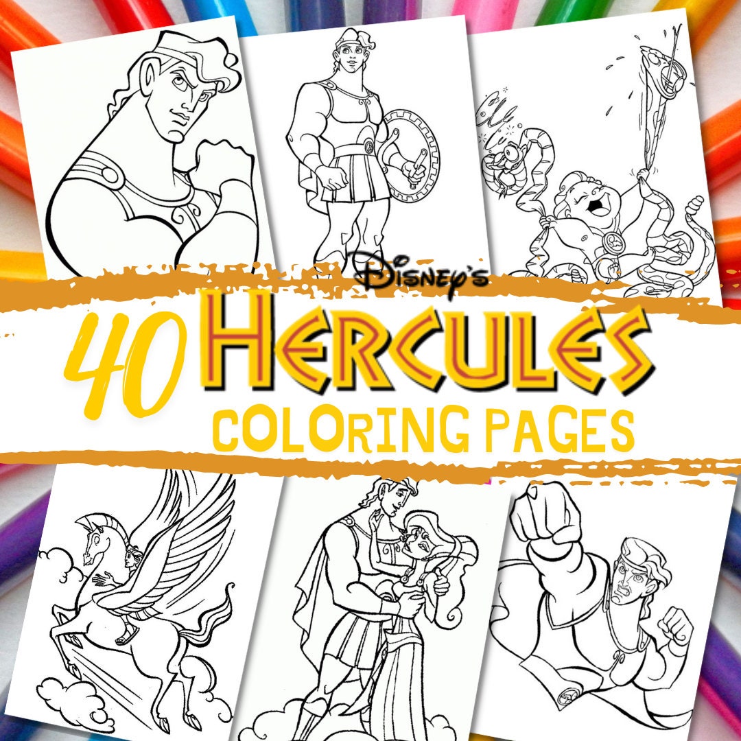 40 HERCULES Coloring Pages / Coloring Book for Kid / Printable - Etsy