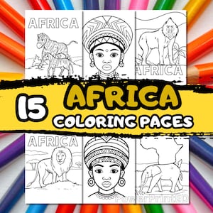 15 AFRICA Coloring Pages/ African Coloring Pages/ Kid Coloring Pages ...