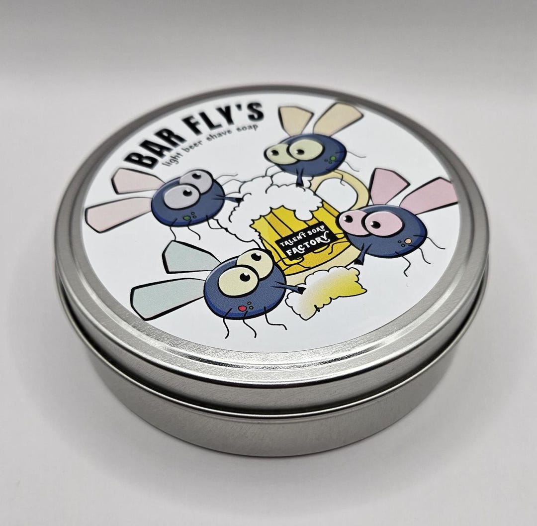 Talent Soap Factory Bar Fly's Shave Soap 4oz Low-profile Tin - Etsy