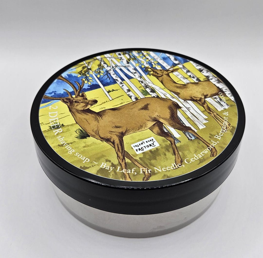 2 Deer Shave Soap 4oz - Etsy