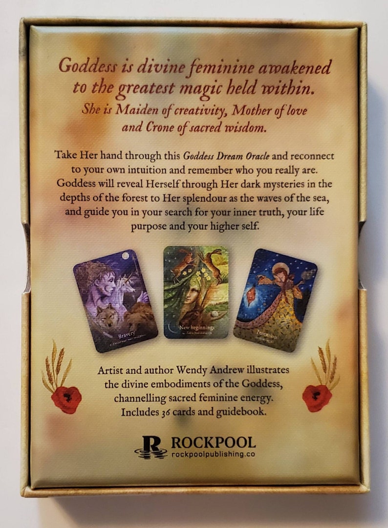 CARD DECK Goddess Dream Oracle Deck and Guidebook Set 36 - Etsy