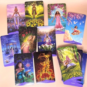 CARD DECK!! Magic of Flowers Oracle Deck and Guidebook Set (44 Cards ...