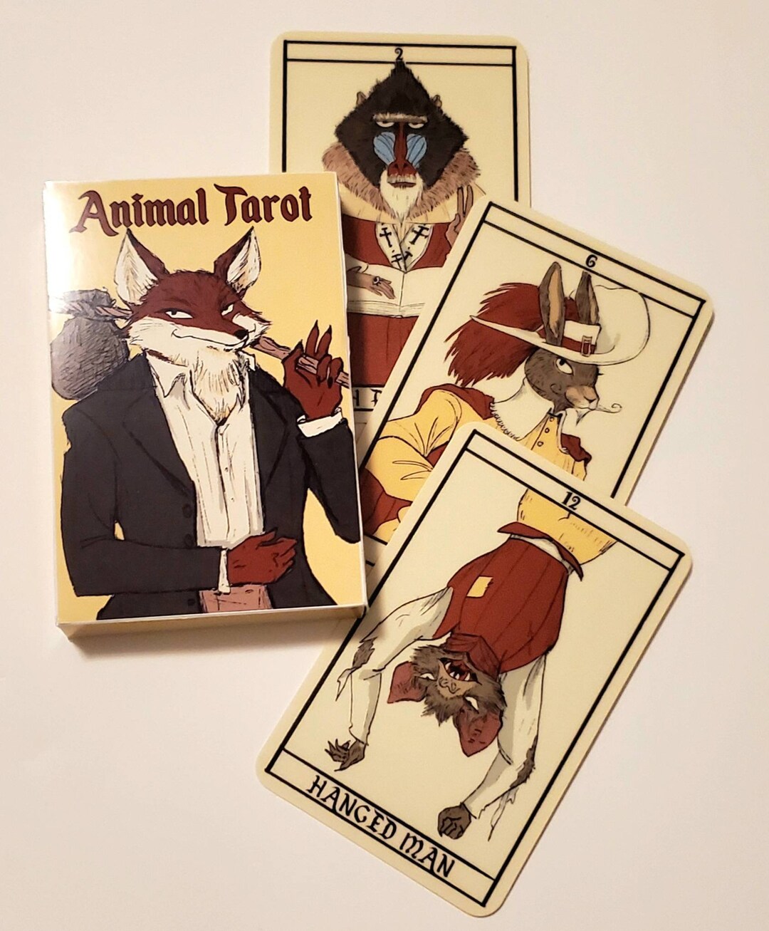 COMPACT DECK!! Animal Tarot Card Deck (22 Cards)(only Major Arcana)(no ...