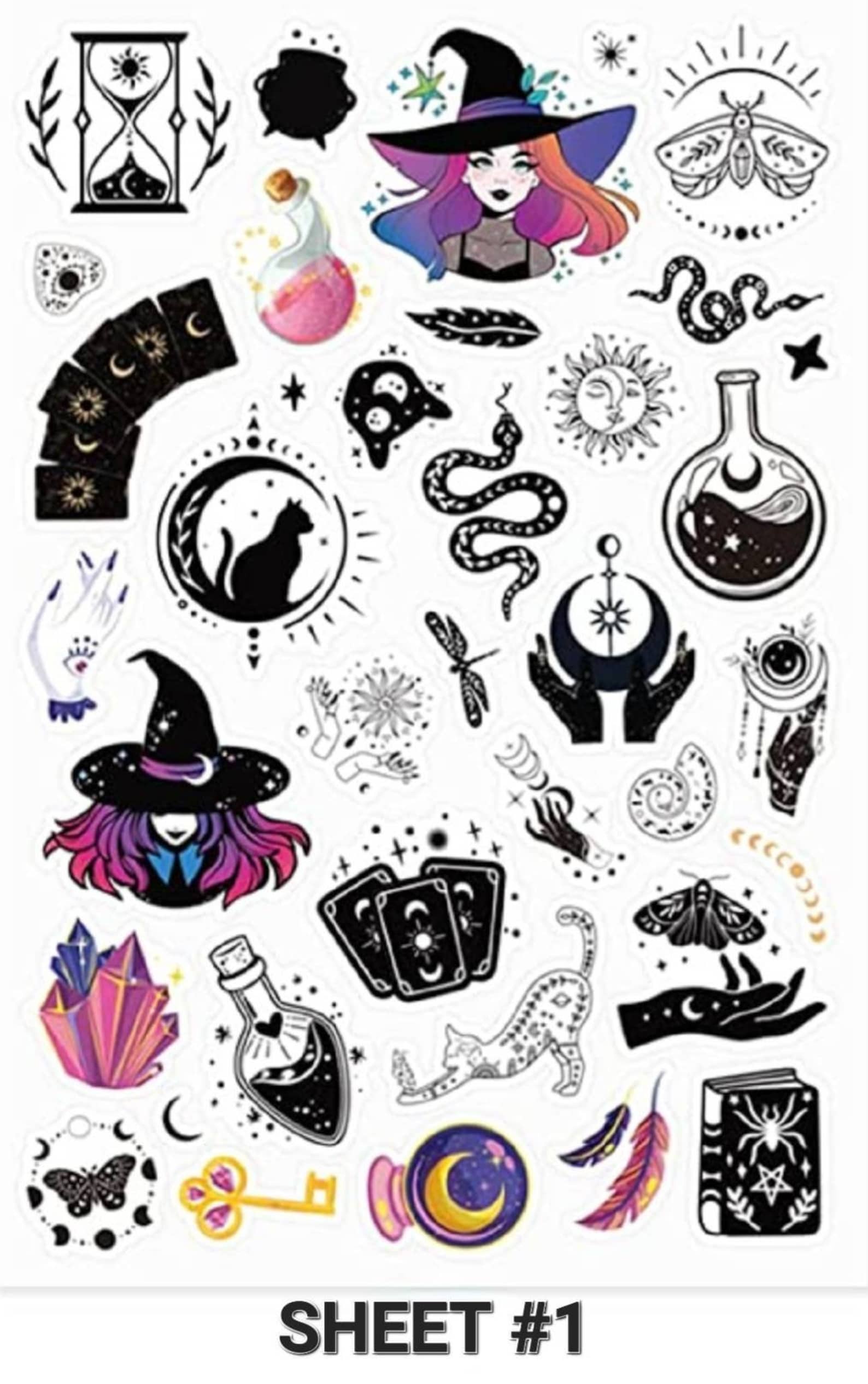 STICKER SHEETS Various witchy Sticker Sheets 4 - Etsy