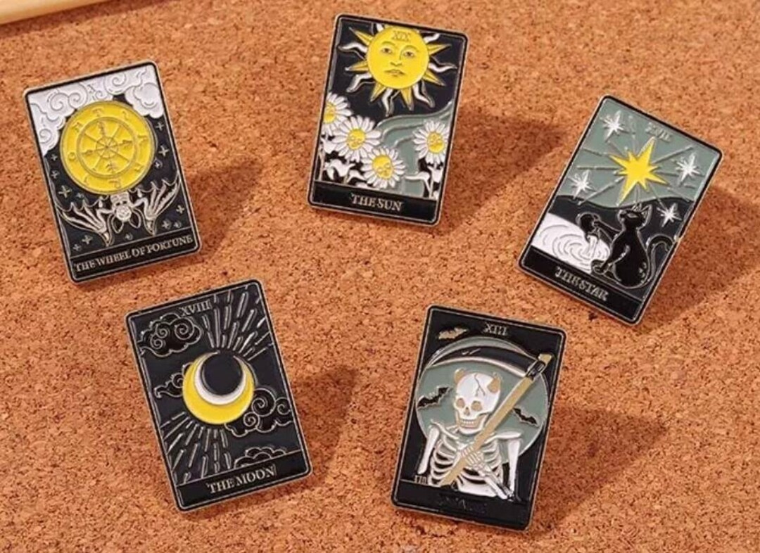 ENAMEL PINS!! Various TAROT Themed Enamel Pins (alloy Metal) - Etsy