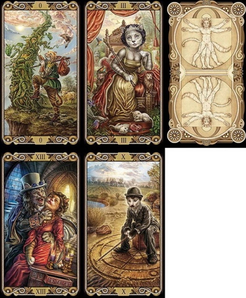 CARD DECK Cattarot Deck and Booklet Set 78 Cardsstandard - Etsy