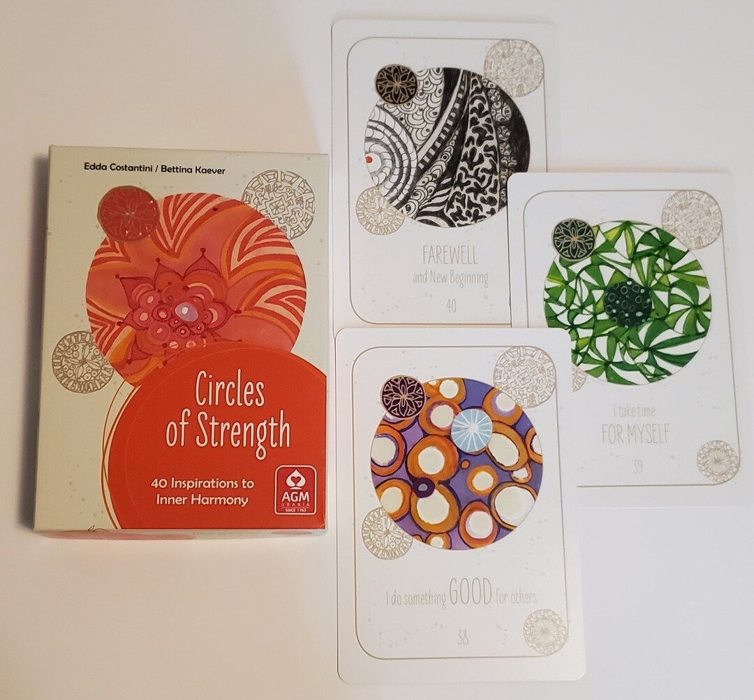 CARD DECK!! Circles of Strength Oracle Deck and Guidebook Set (40 Cards ...