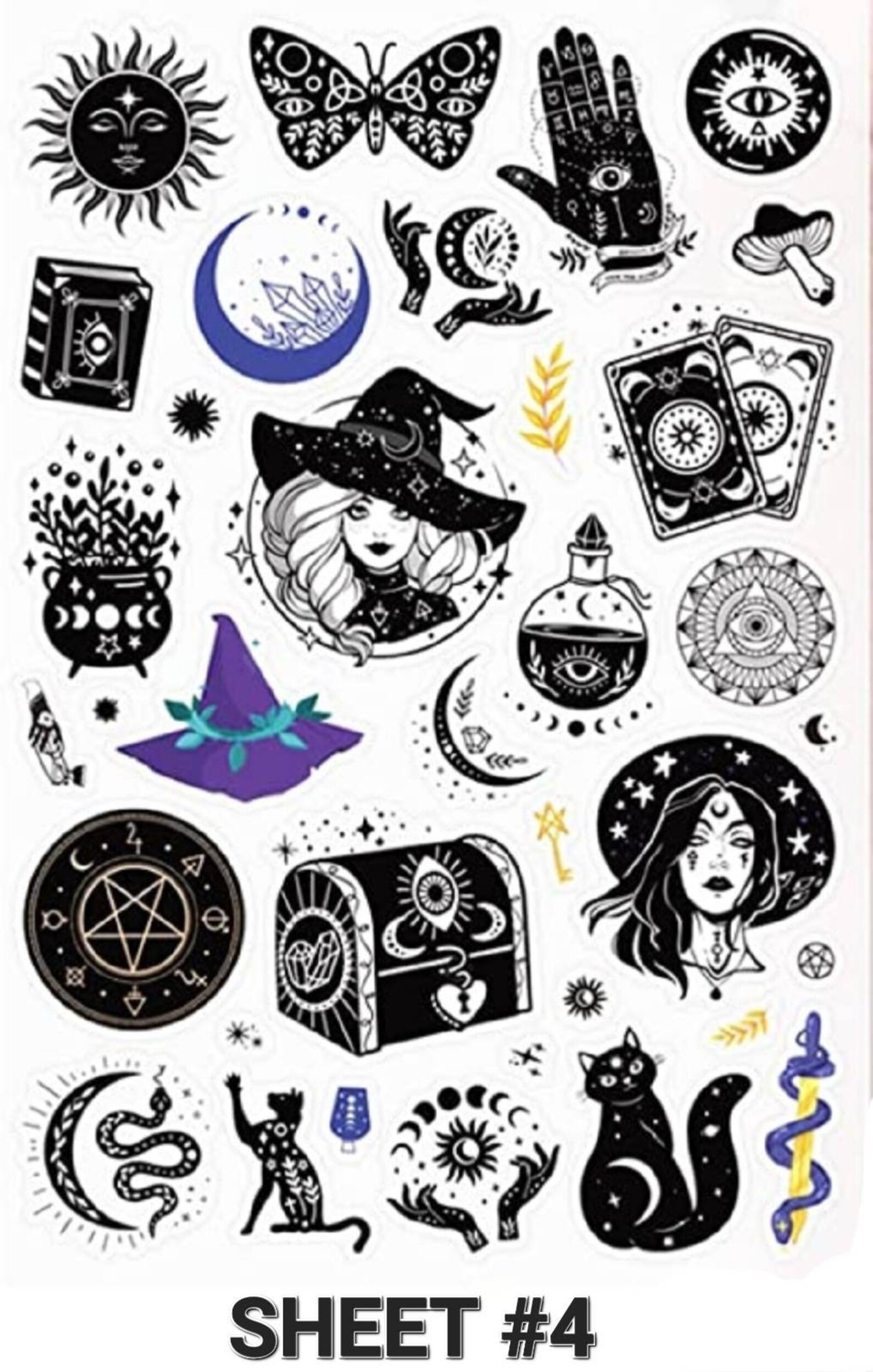 STICKER SHEETS Various witchy Sticker Sheets 4 - Etsy