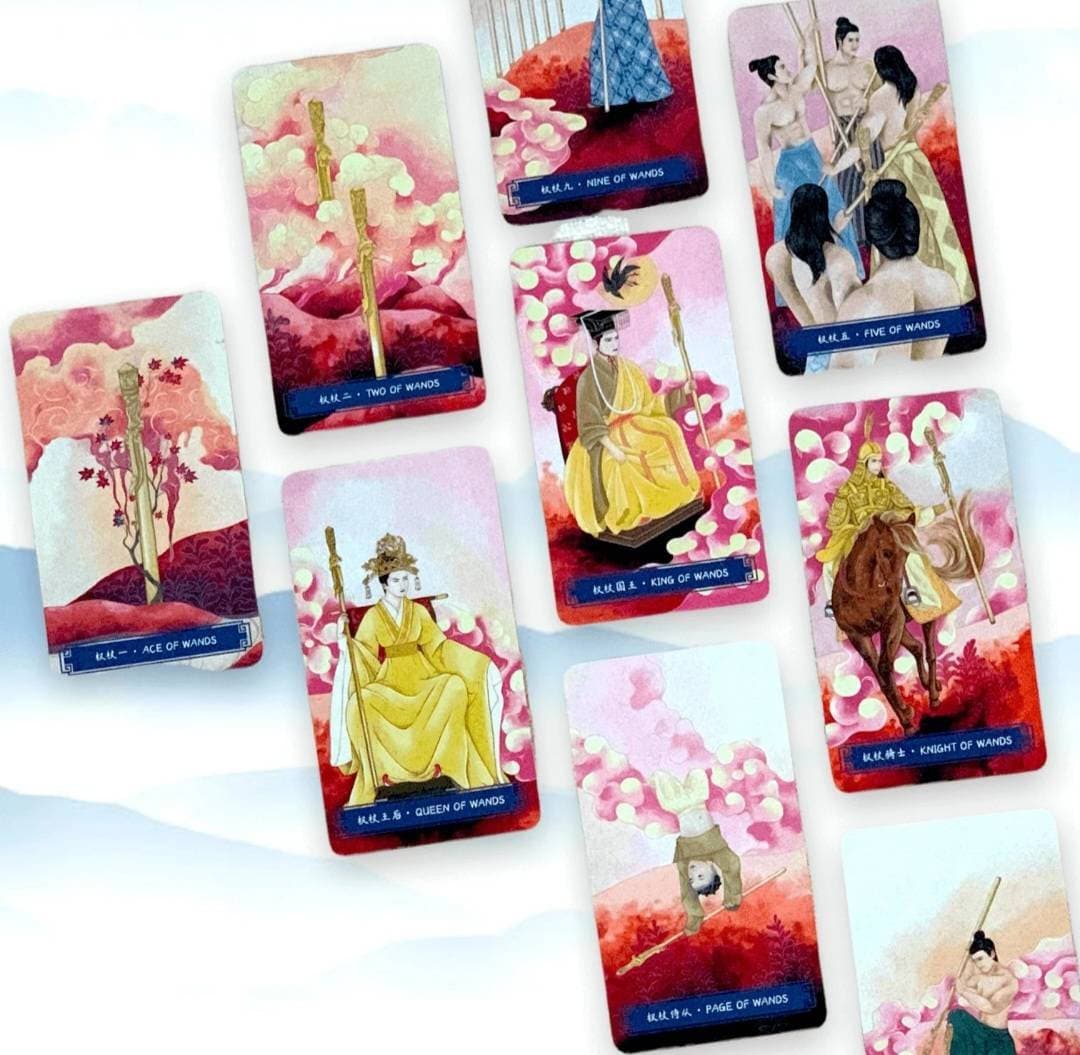 CARD DECK Eastern Ink Tarot Deck and Guidebook Set 78 - Etsy
