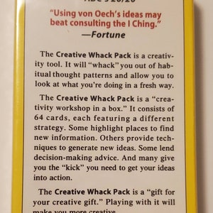 CARD DECK!! Creative Whack Pack Deck (64 Cards)(standard Version) - Etsy