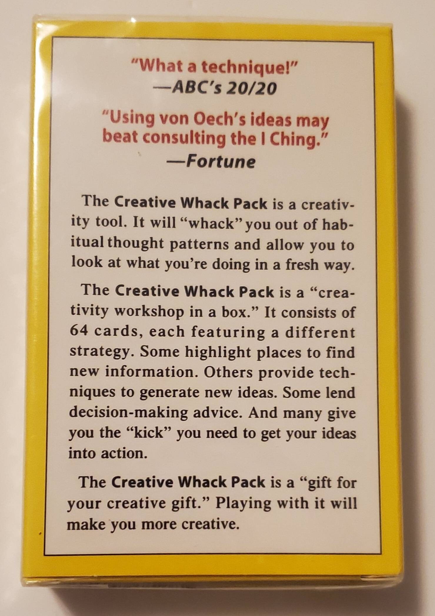 CARD DECK!! Creative Whack Pack Deck (64 Cards)(standard Version) - Etsy