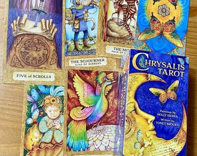 CARD DECK!! Chrysalis Tarot Deck and Guidebook Set (78 Cards & 60 Pages ...