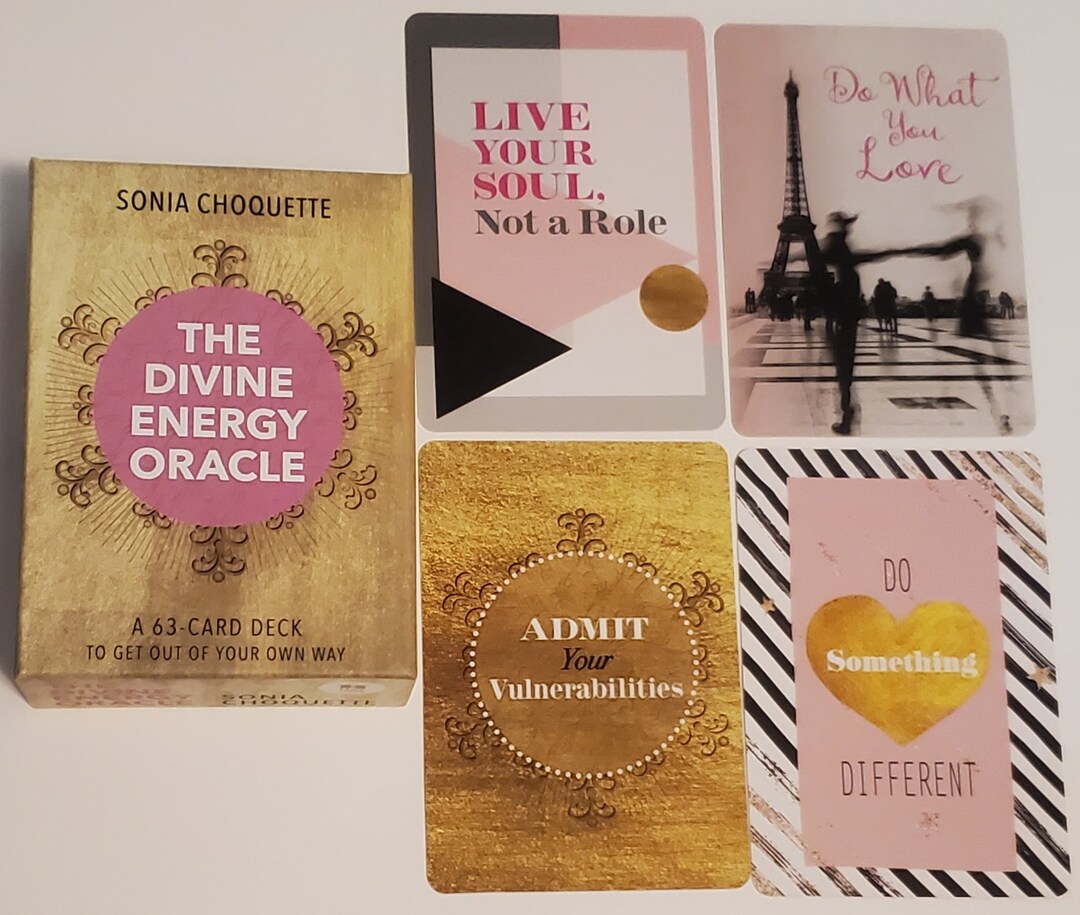CARD DECK the Divine Energy Oracle Deck and Guidebook Set 63 Cards ...