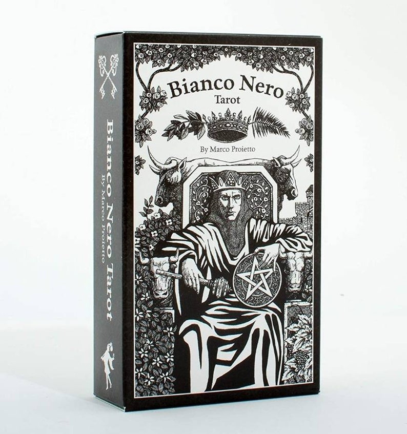 CARD DECK Bianco Nero Tarot Deck and Guidebook Set 78 Cards - Etsy