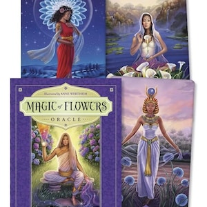 CARD DECK!! Magic of Flowers Oracle Deck and Guidebook Set (44 Cards ...