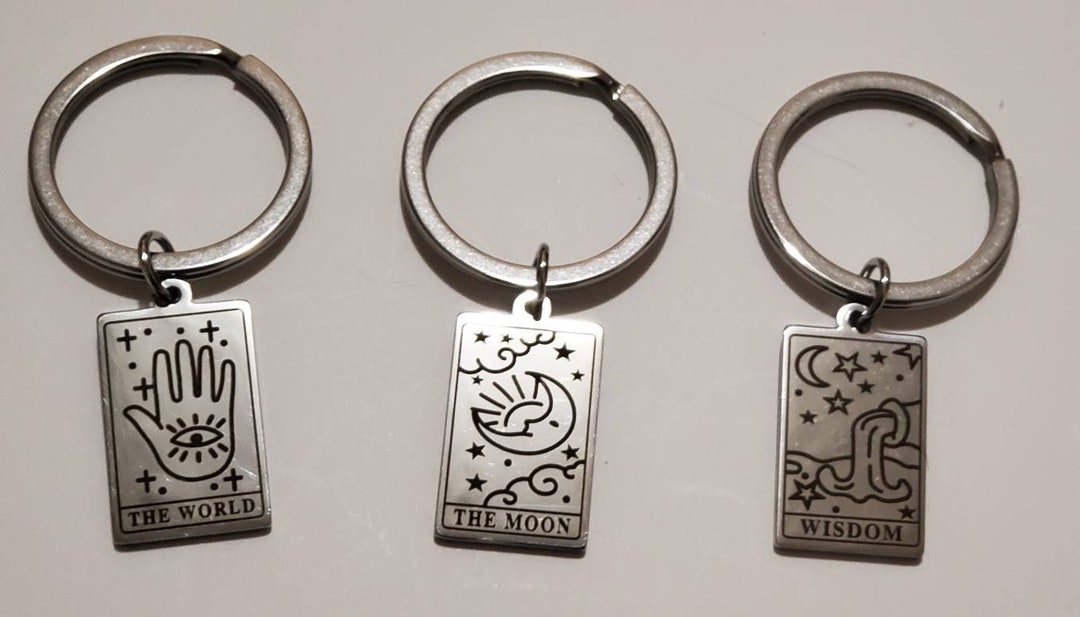 KEYCHAINS!! Various Tarot Card Charm Keychains (ONLY Includes Spiral ...