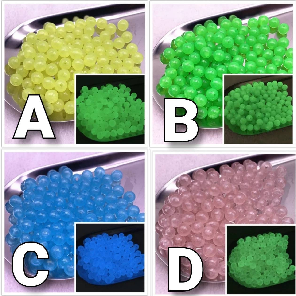 Strong Luminous Beads Glow in the Dark Fishing Loose Spacer Beads for ...