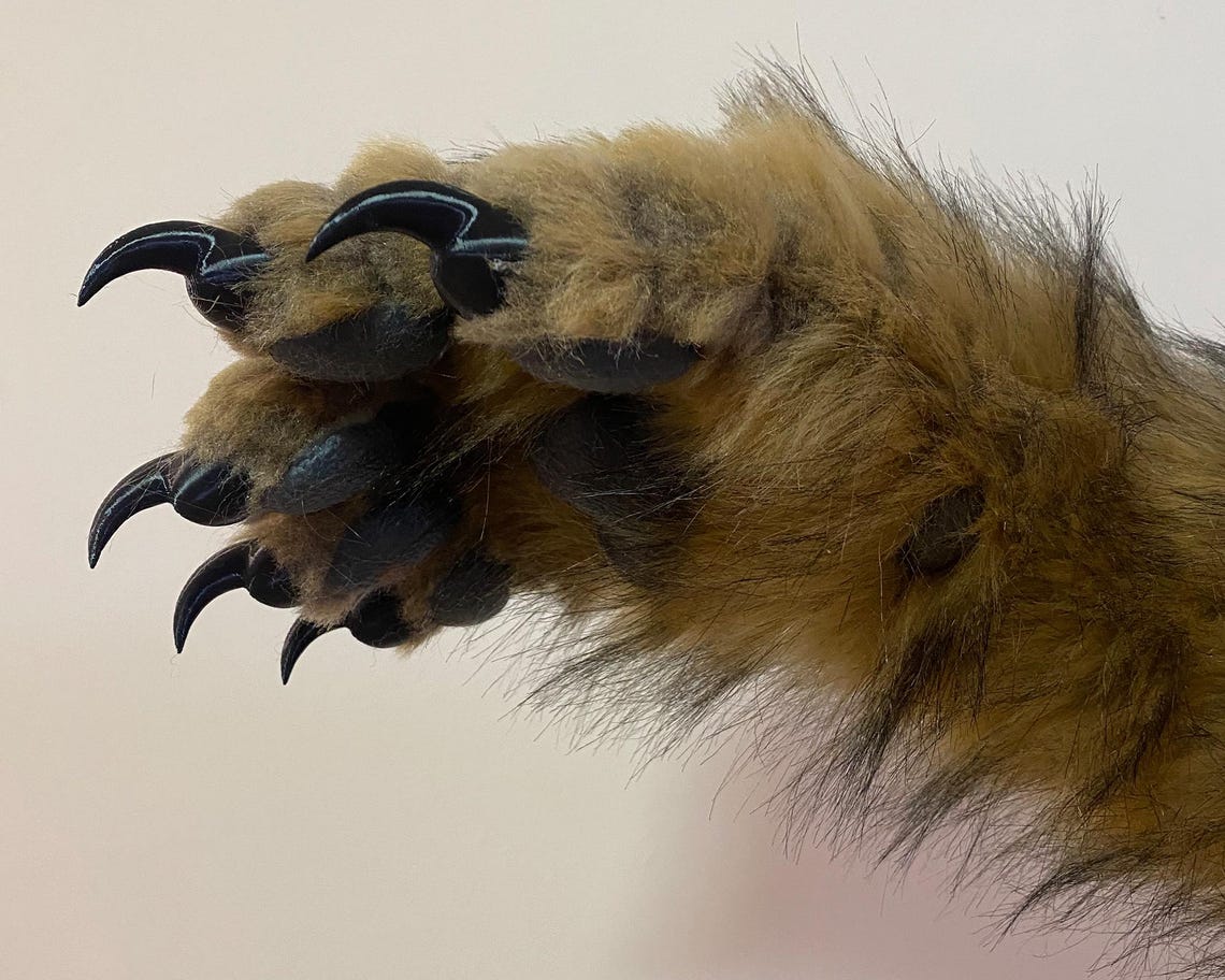 Realistic Fursuit Paws: Five Finger Animal Gloves - Cosplay Costume - Etsy