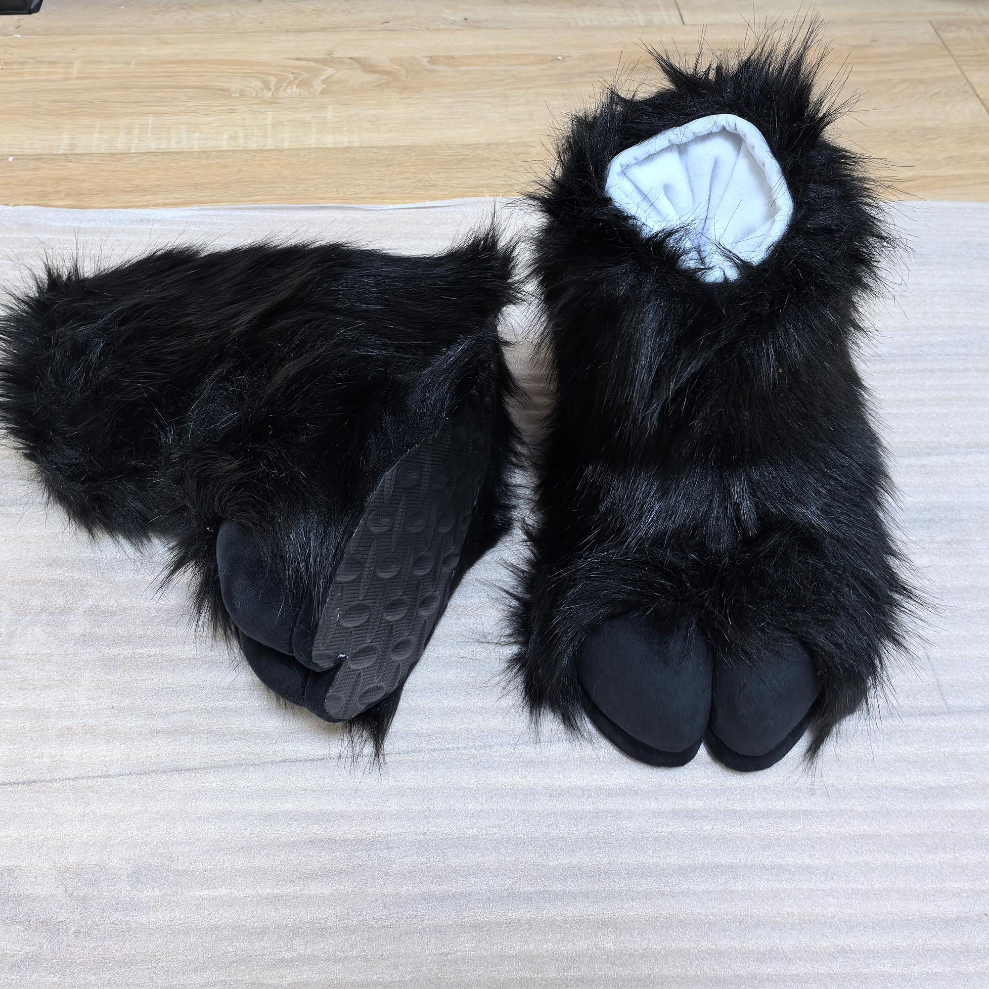 Black Fursuit Hoof Shoes: Furry Paws Cosplay Footwear - Etsy