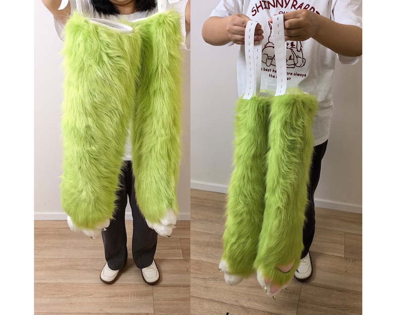65cm Fursuit Paws: Long Furry Arm Gloves, Animal Cosplay - Etsy