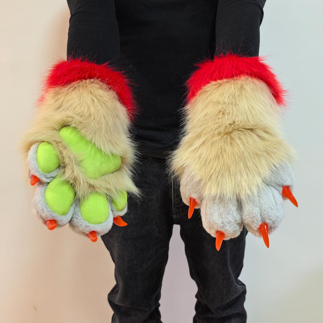 Long Ver Fursuit Paws - Furry Gloves Accept Custom Commissions Cosplay ...