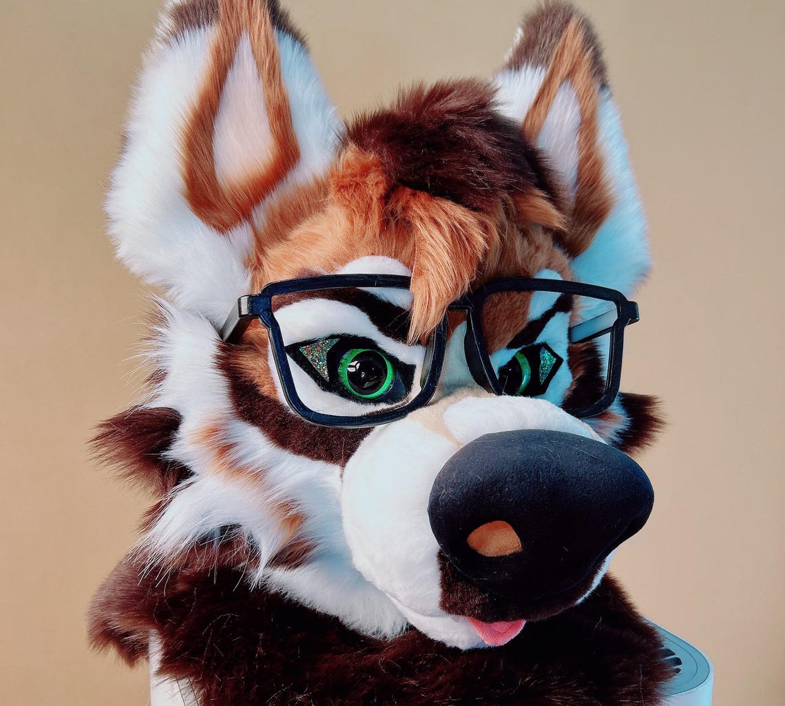 Fursuit Wolf Toony Head - Furry Kemono Cartoon Head - Accept Commission ...