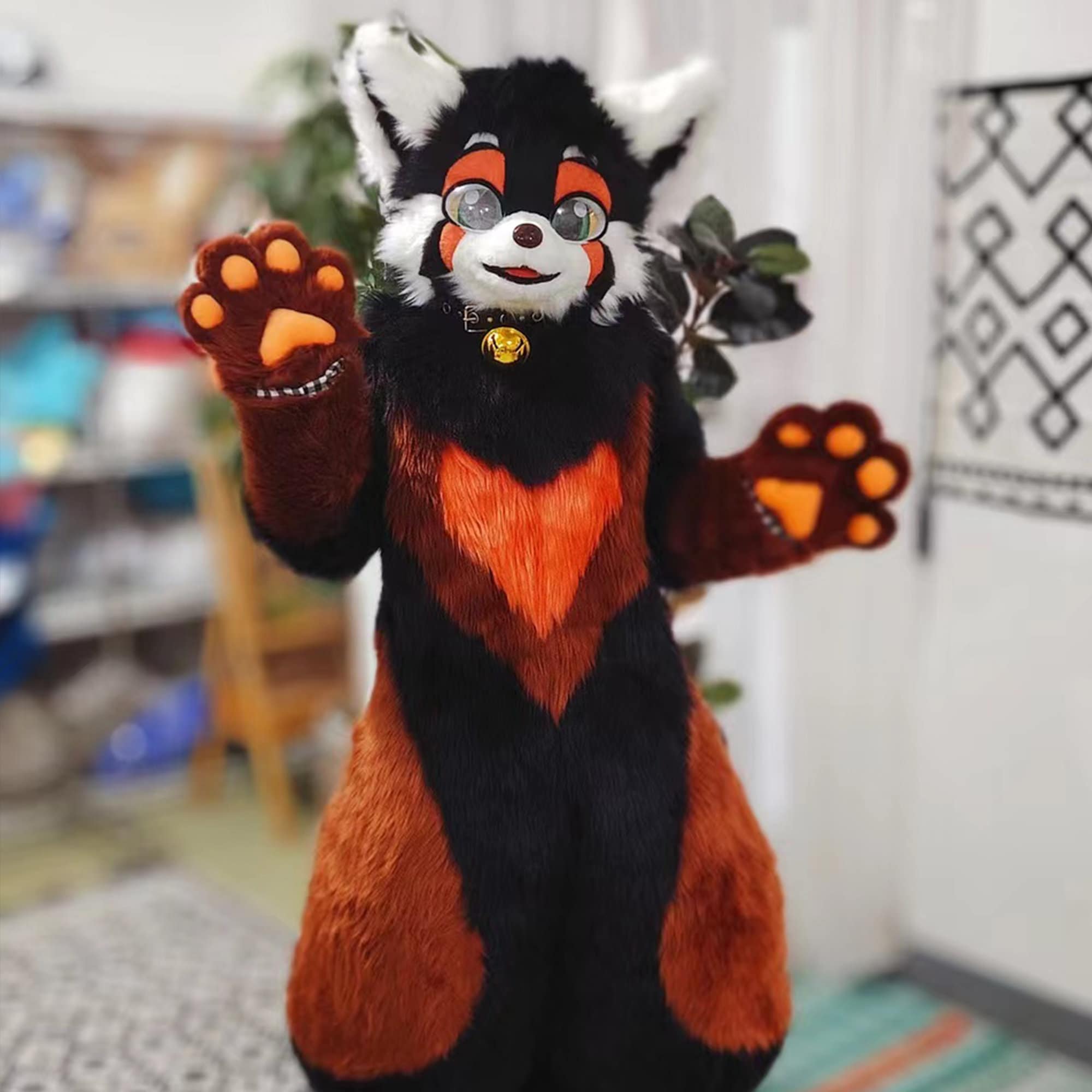 Fursuit Full-body Red Panda Customization - Furry Paws Head Tail Shoes ...
