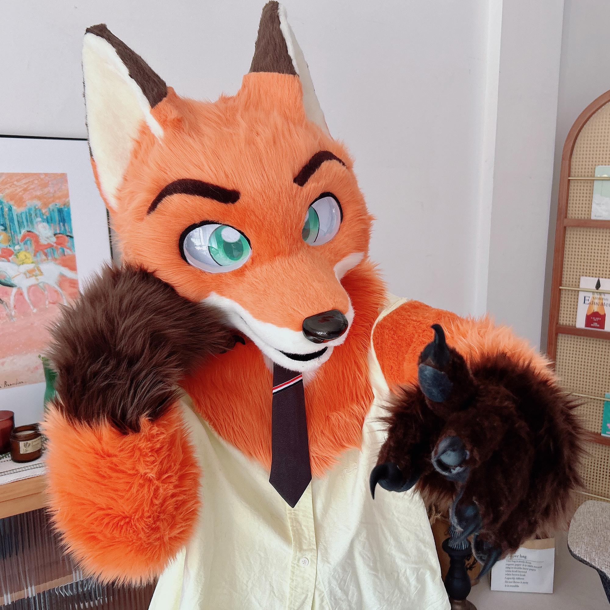 Toony Fox Fursuit Head Customization - Furry Paws Head Tail Shoes ...