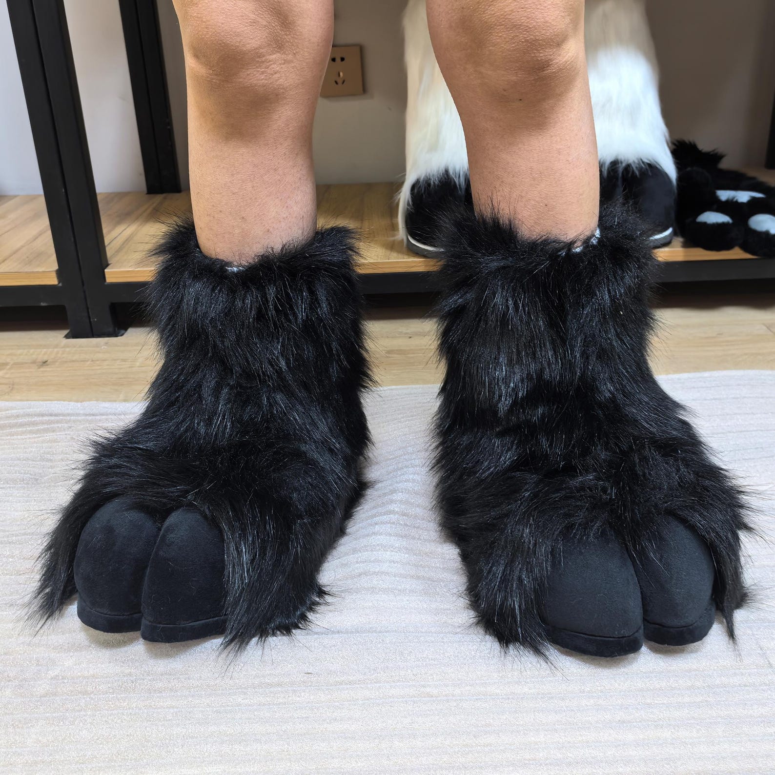 Black Fursuit Hoof Shoes: Furry Paws Cosplay Footwear - Etsy