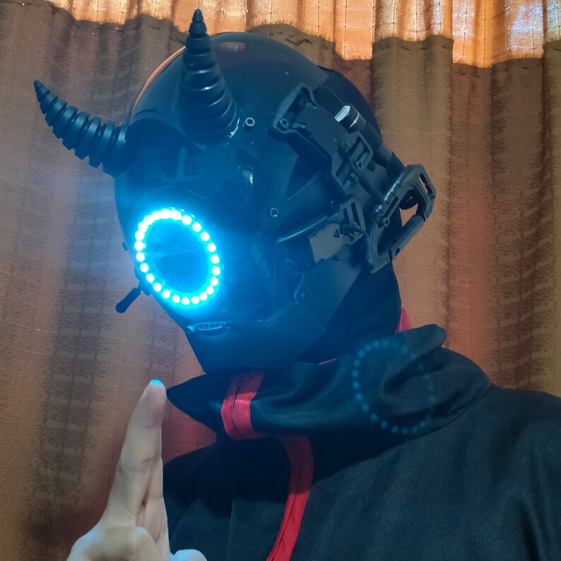 Cyberpunk Mask Cyber Mask Samurai Helmet Tactical Helmet - Etsy