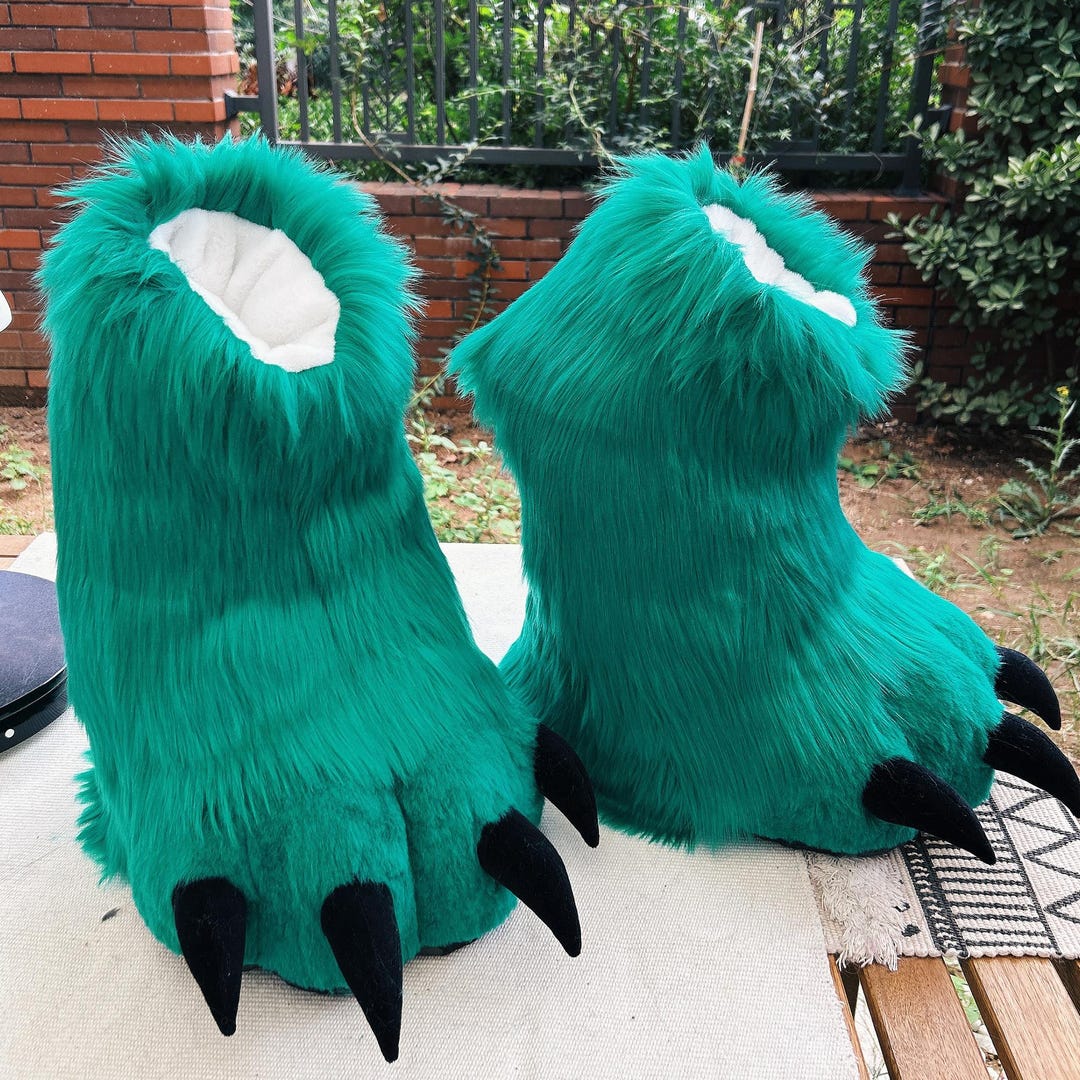 Fursuit Digitigrade Feet Paws - Large Furry Outdoor Shoes Cosplay ...