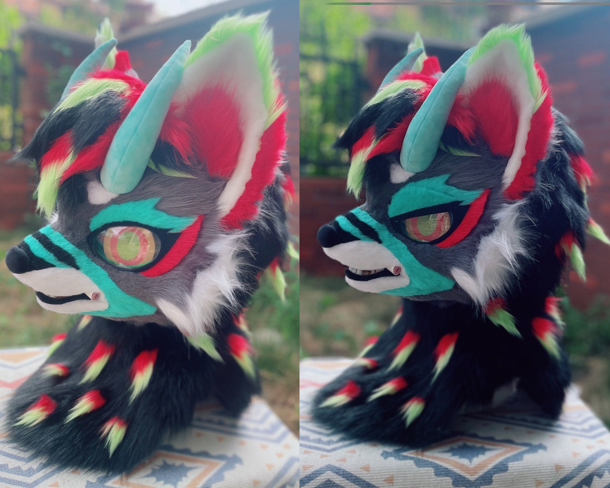 Fursuit Full-body Customization - Furry Five-finger Paws Head Tail ...