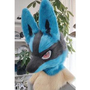 Fursuit Pokemon Lucario Full-body Customization - Furry Paws Head Tail ...