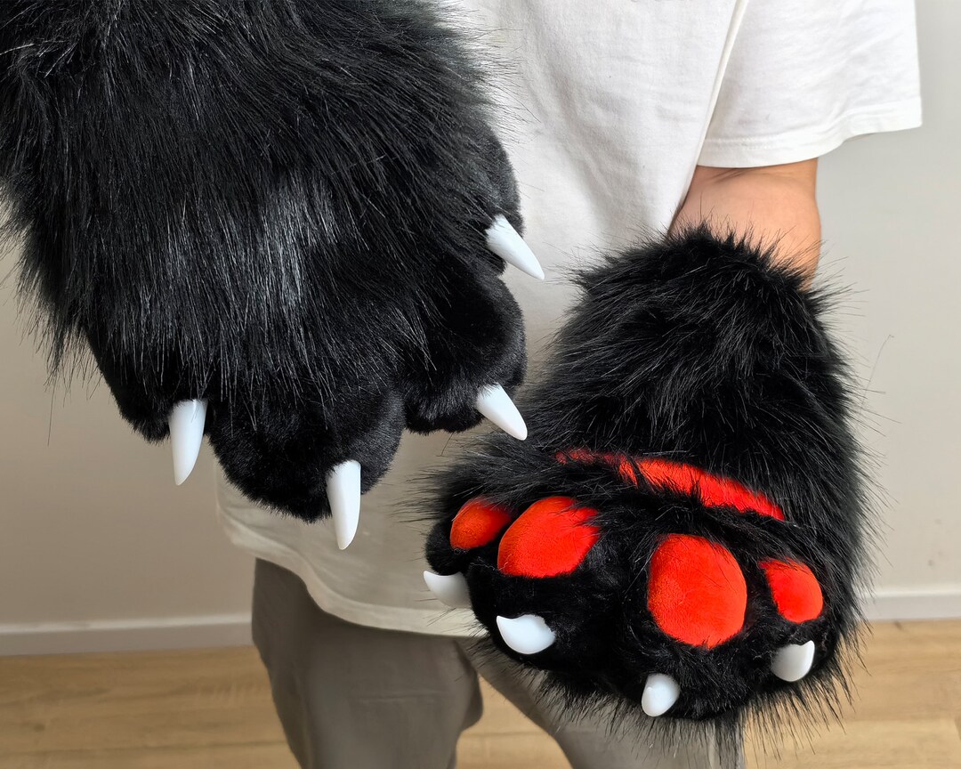 Long Ver Fursuit Paws Furry Gloves Accept Custom Commissions Cosplay ...