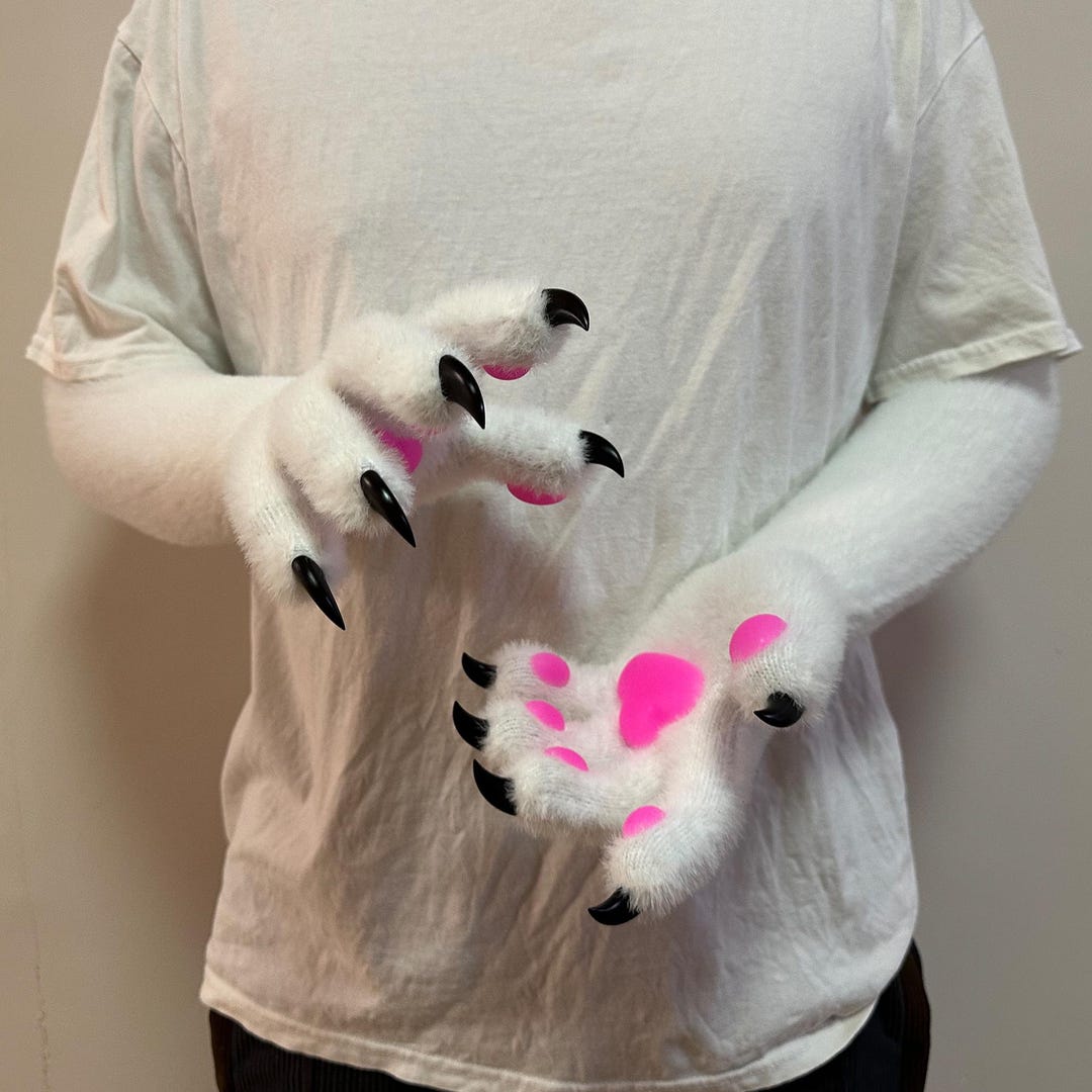 Long Arm Kigurumi Paws With Pads - Fursuit Furry KIG Ver Slimming Claw ...