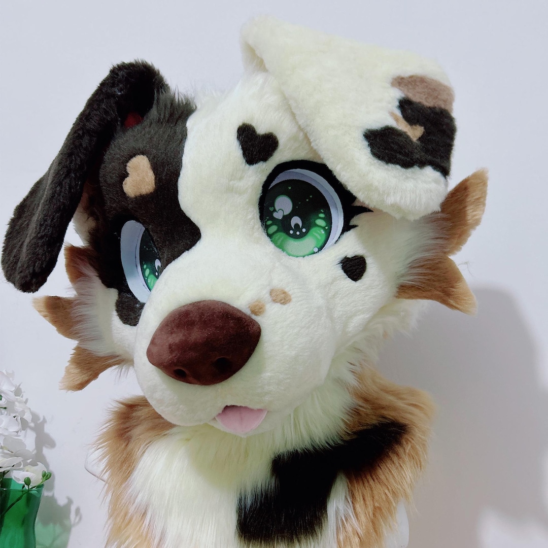 Fursuit Patch Dog Toony Head - Furry Kemono Cartoon Head - Accept ...