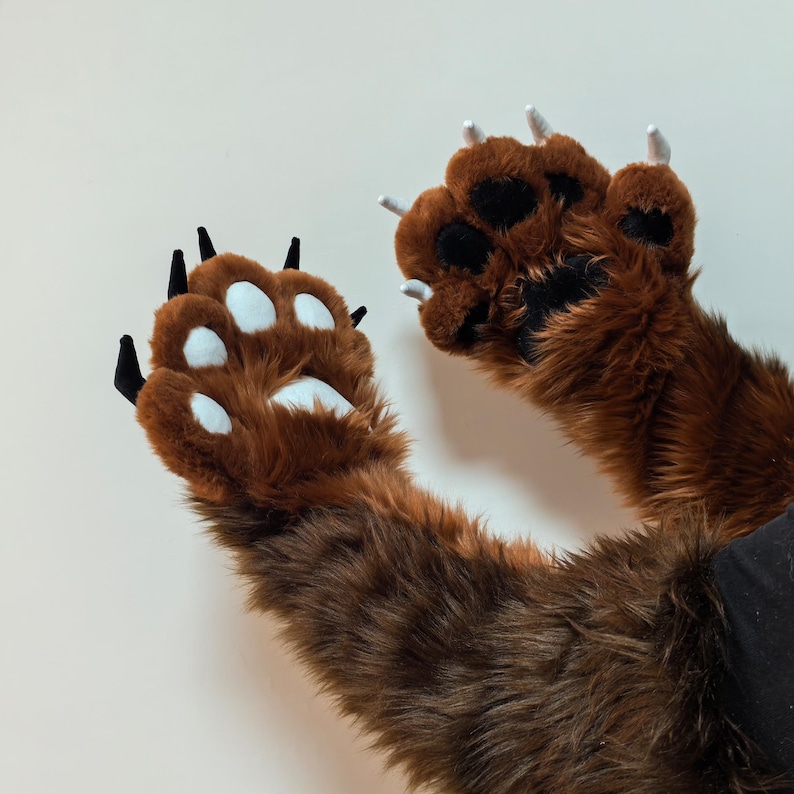 Fursuit Paws: Long Arm Gloves, Animal Cosplay, Custom Size - Etsy