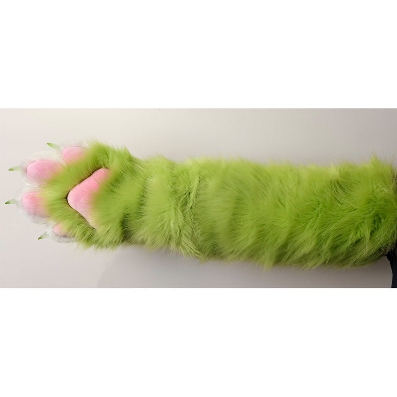 65cm Fursuit Paws: Long Furry Arm Gloves, Animal Cosplay - Etsy