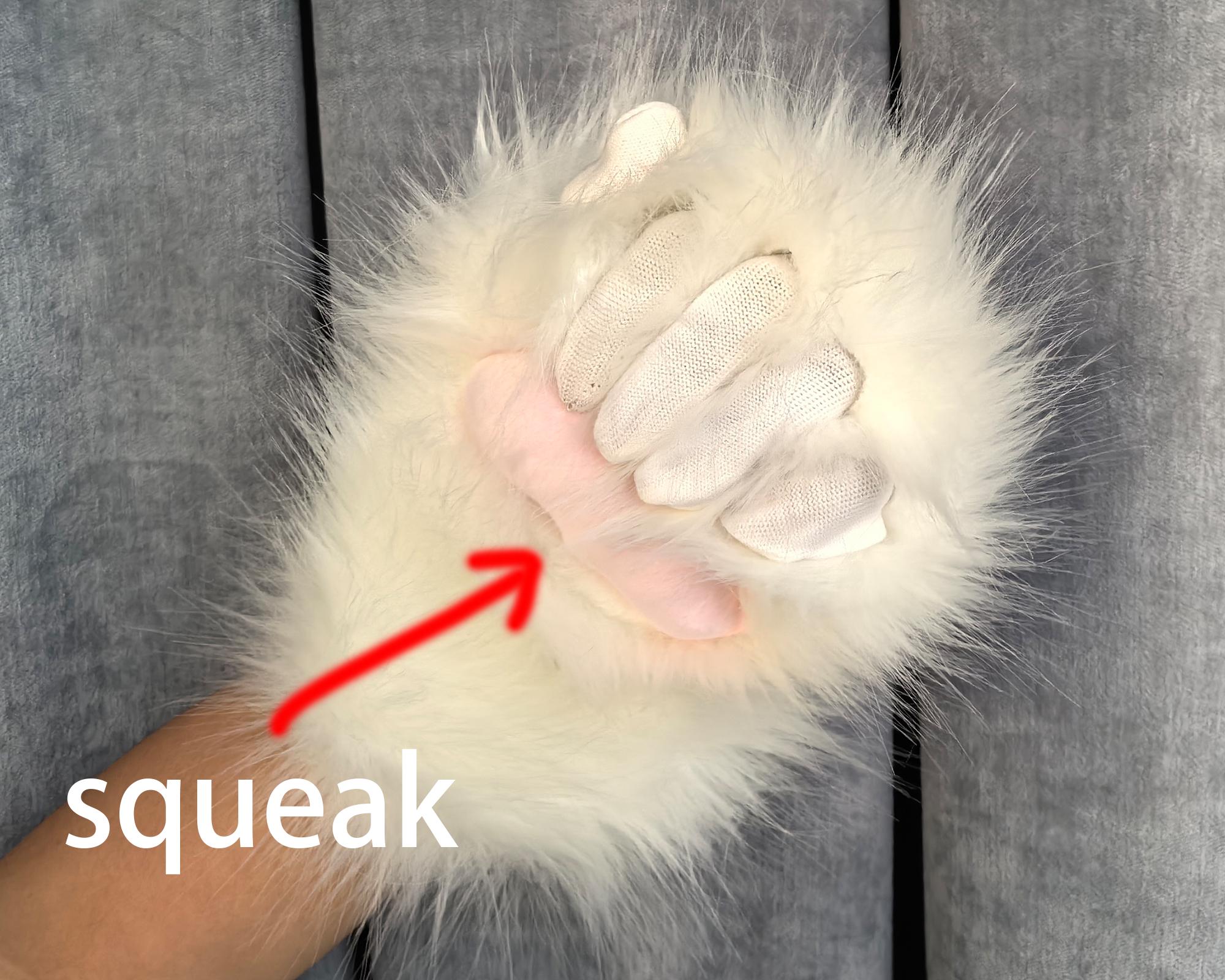 Fursuit Fingerless Squeak Paws Custom Furry Glove - More Flexible ...