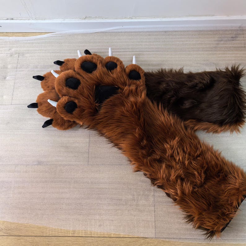 Fursuit Paws: Long Arm Gloves, Animal Cosplay, Custom Size - Etsy