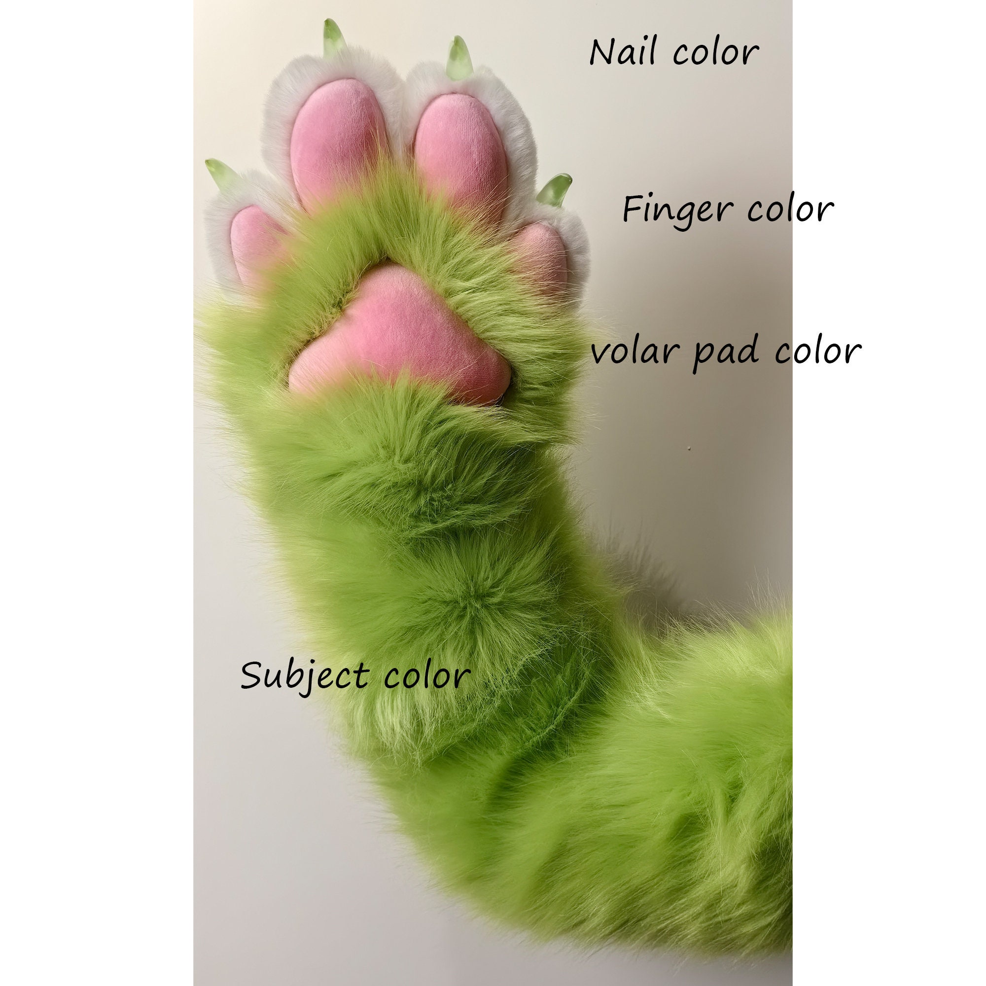 65cm Fursuit Paws: Long Furry Arm Gloves, Animal Cosplay - Etsy